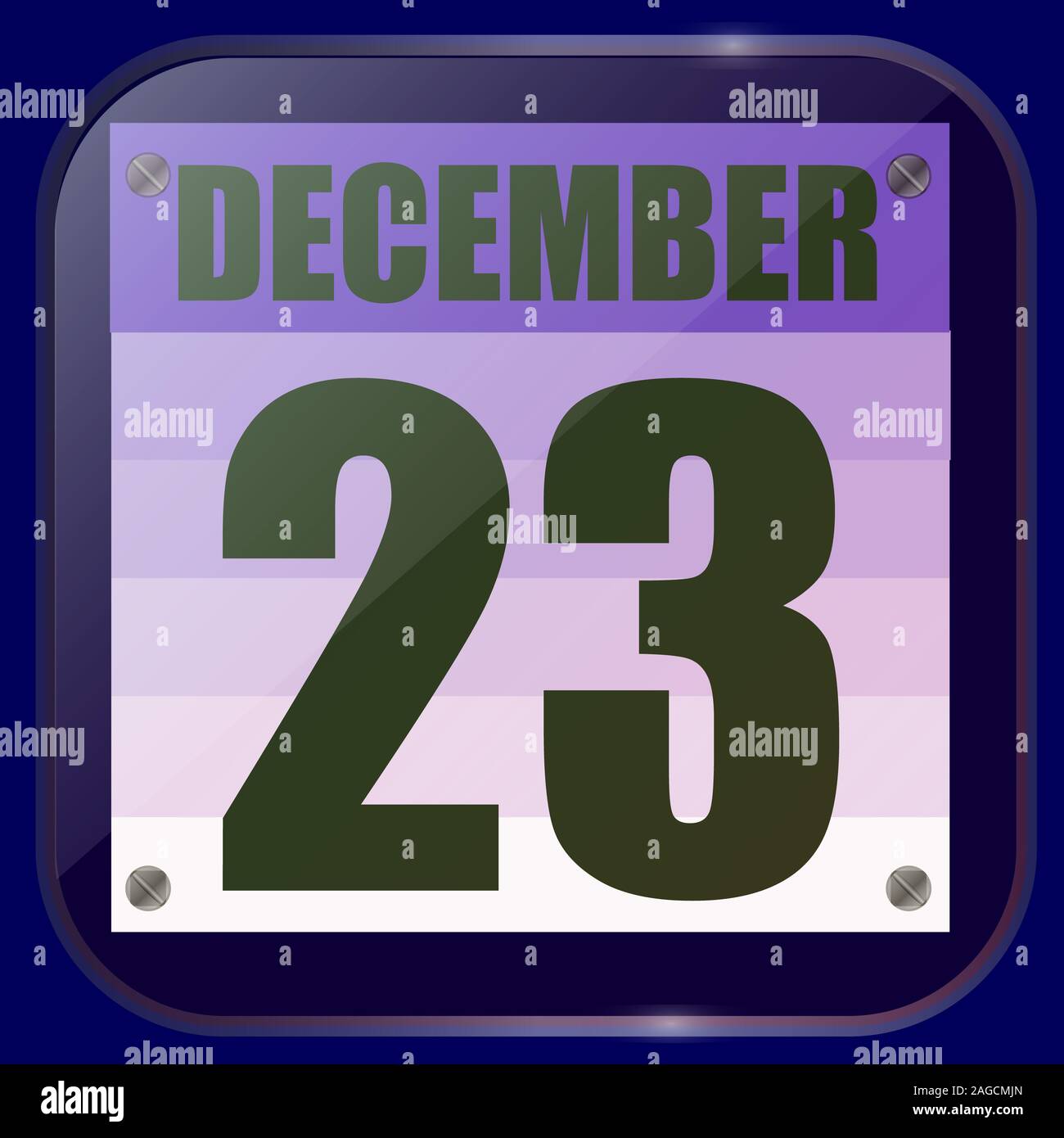 December 23 icon. For planning important day. Banner for holidays and ...