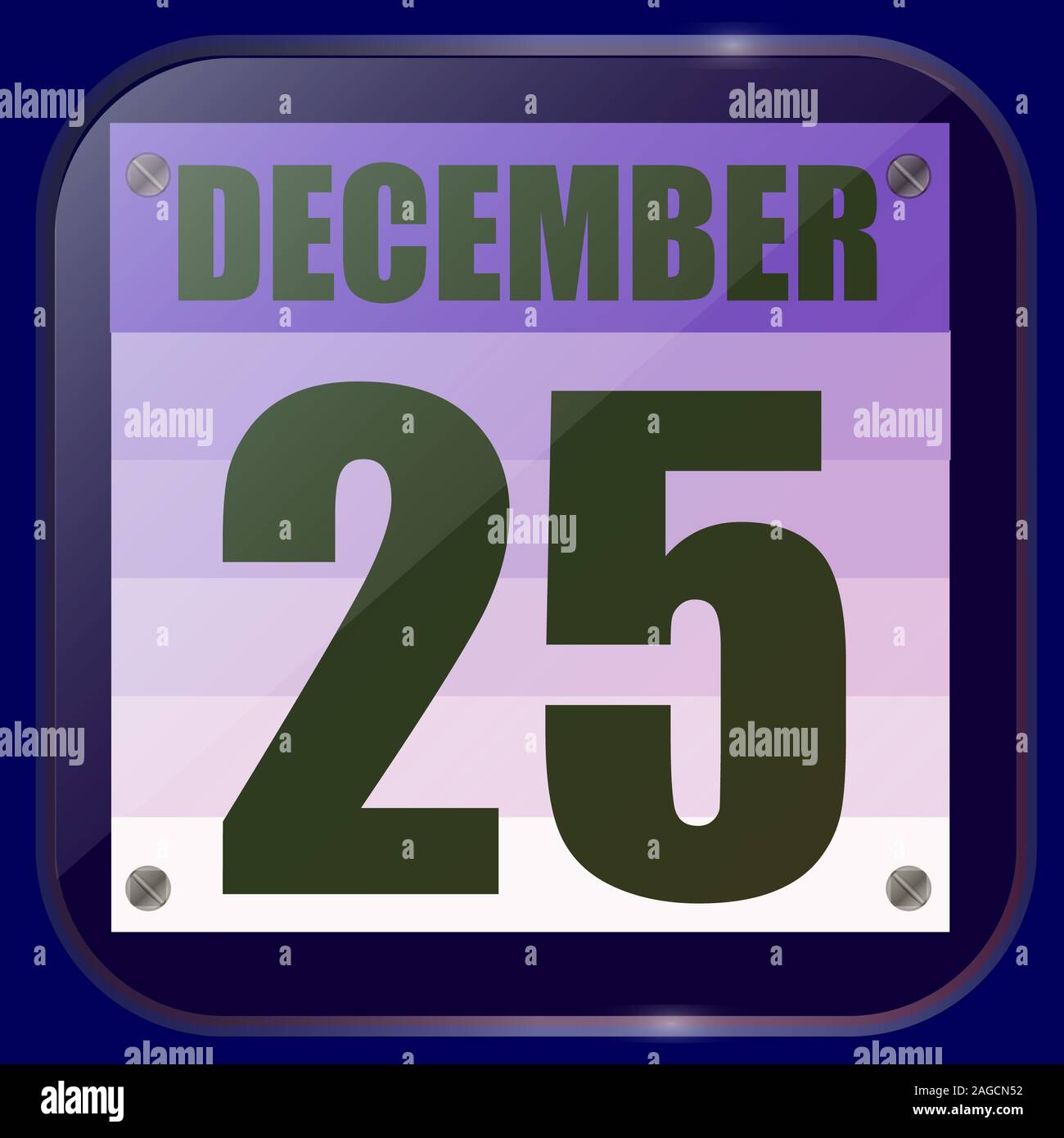 December 25 icon. For planning important day. Banner for holidays and ...