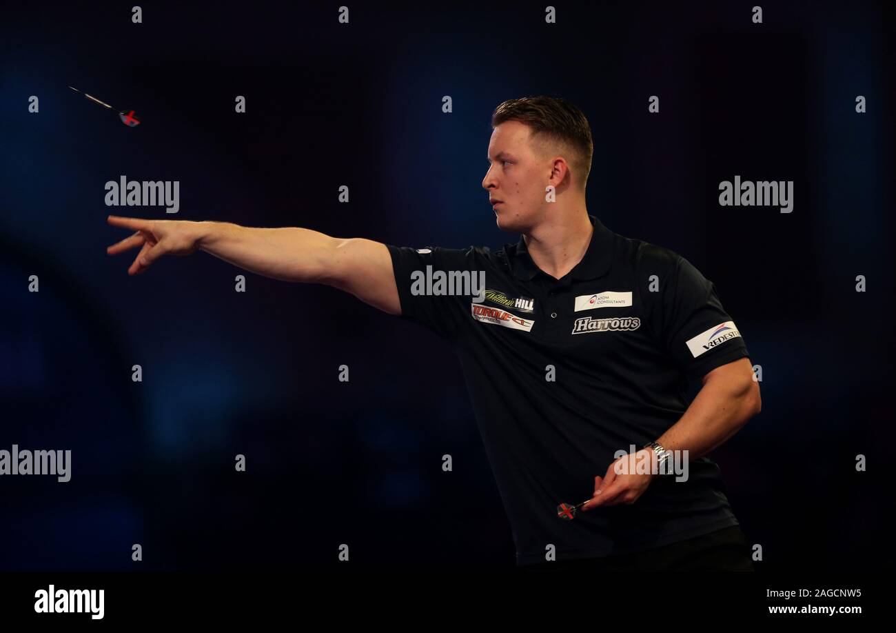 Josh Payne in action during day six of the William Hill World ...