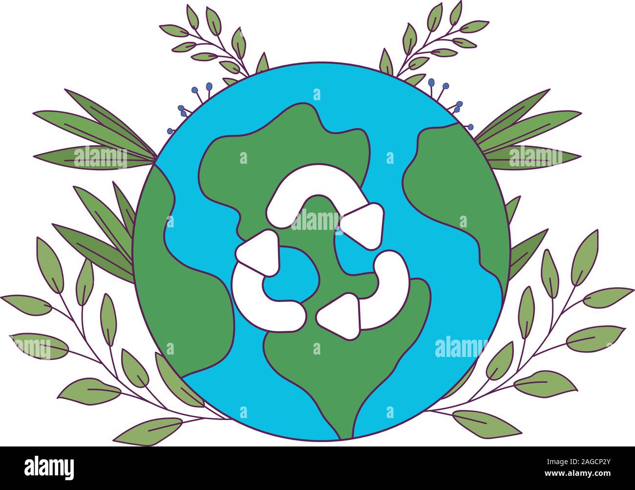 Recycle sign and world design, Ecology eco save green natural ...