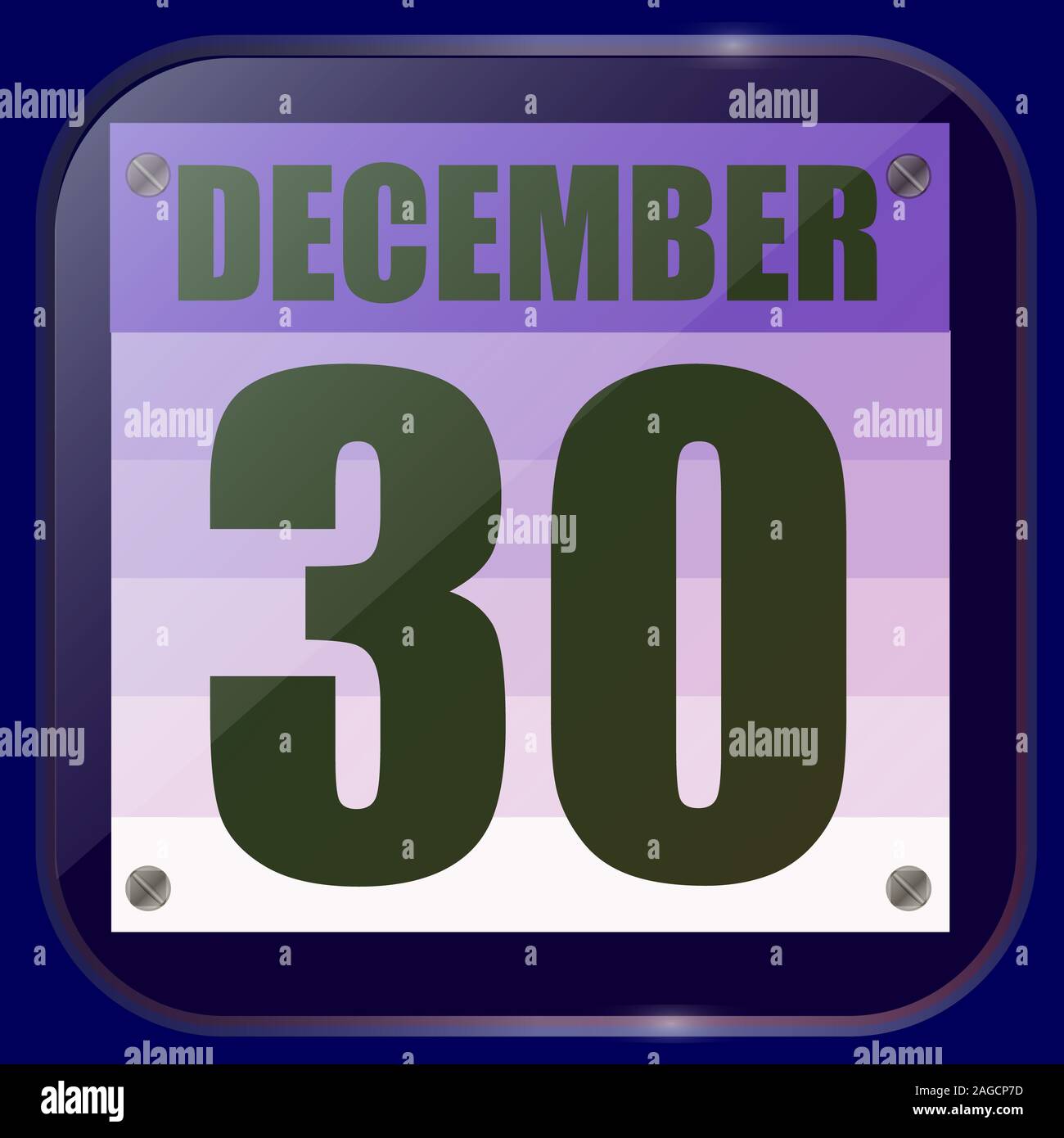 December 30 icon. For planning important day. Banner for holidays and ...