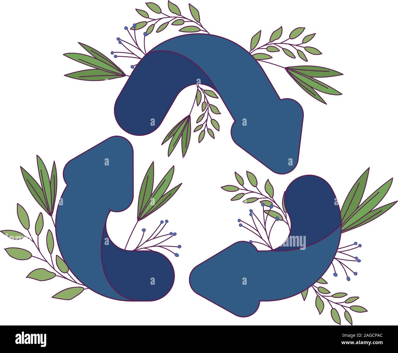 Recycle sign and leaves design, Ecology eco save green natural ...