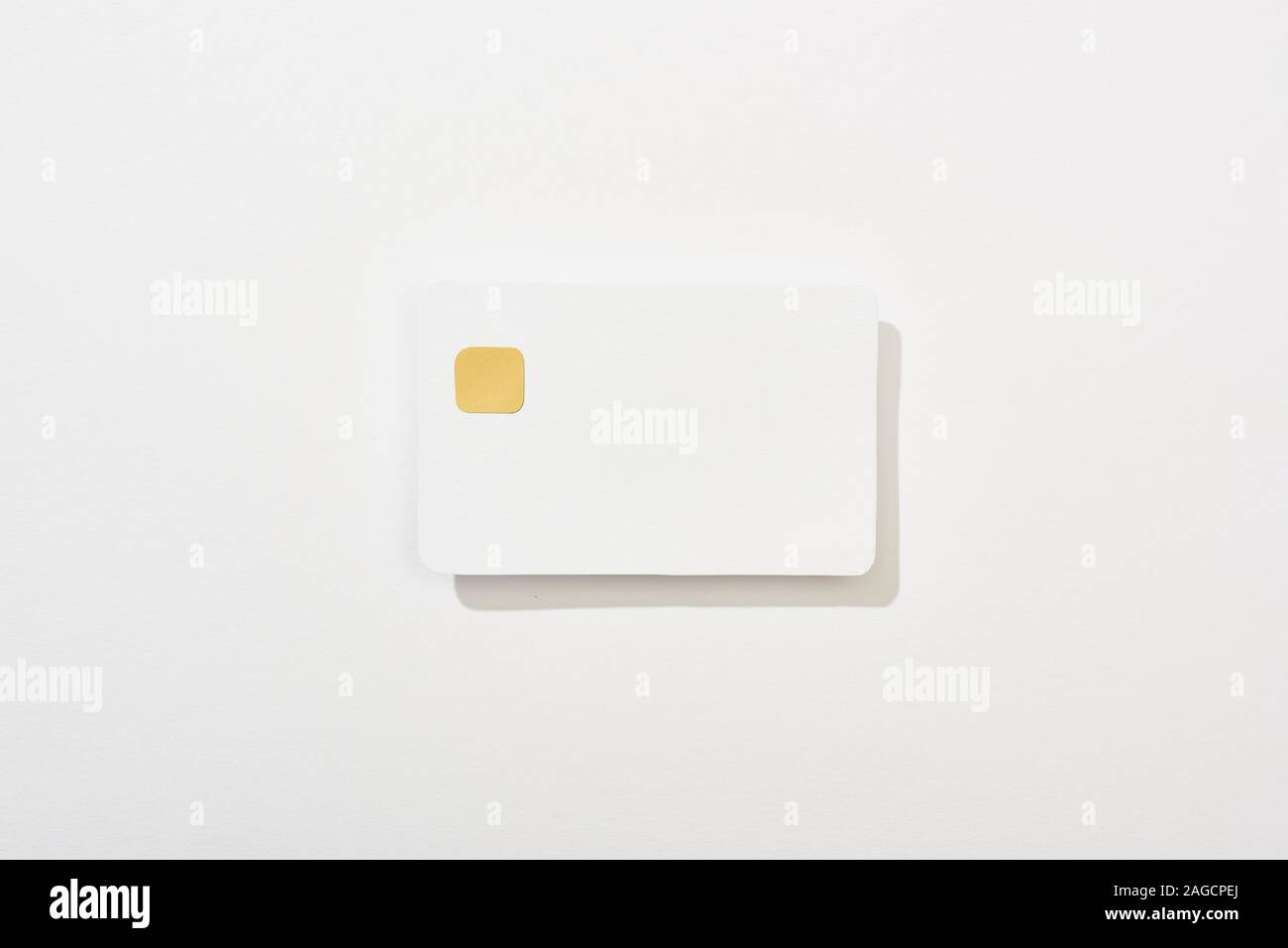 top view of colorful empty credit card on white background Stock Photo ...