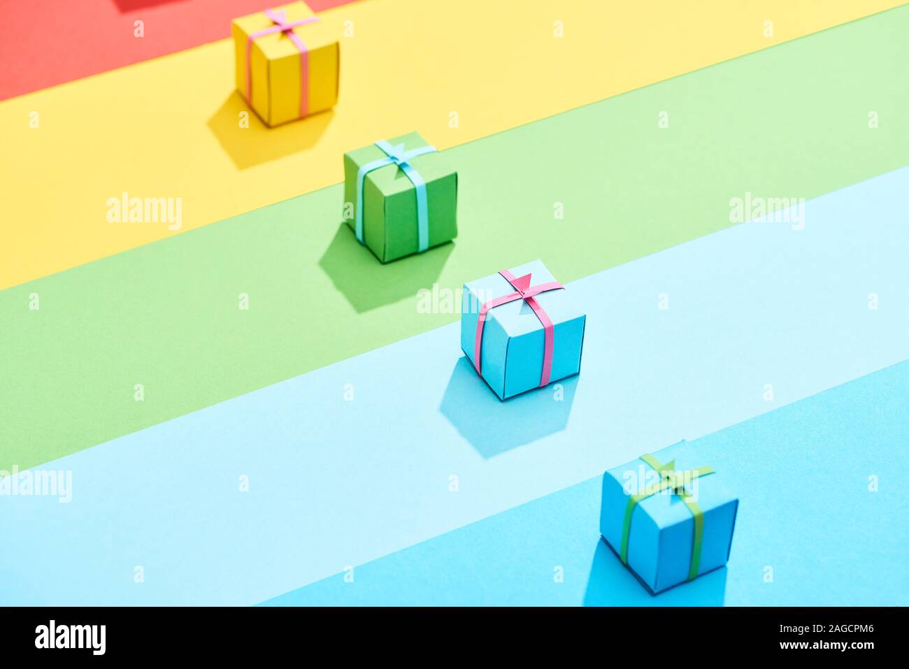 Rainbow boxes hi-res stock photography and images - Alamy