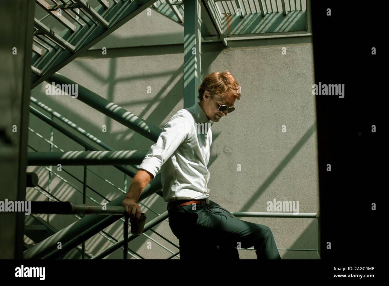 Metal staircase railing hi-res stock photography and images - Alamy