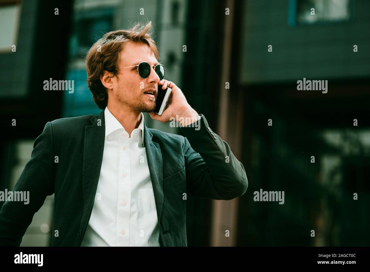 The Telephone Conversation Stock Photo - Alamy