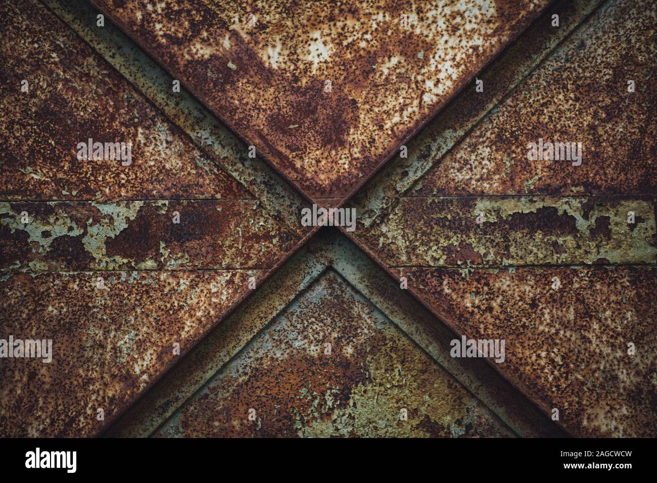 Cool background of an old rusty gate with interesting textures Stock ...