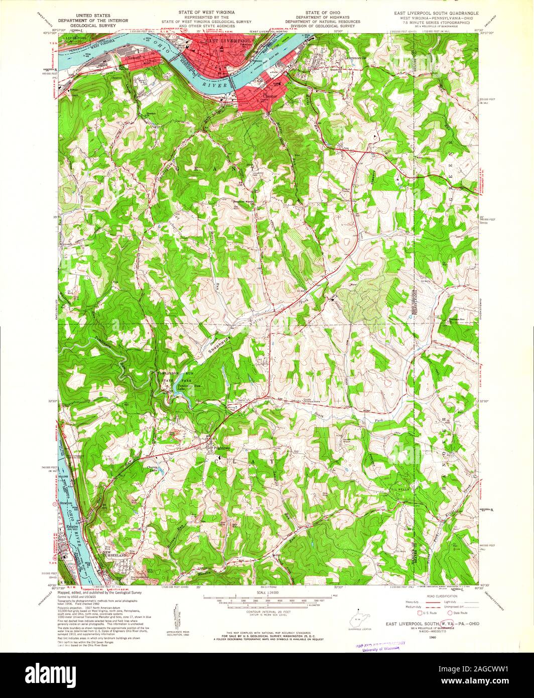 Map Of East Liverpool Ohio High Resolution Stock Photography and Images ...