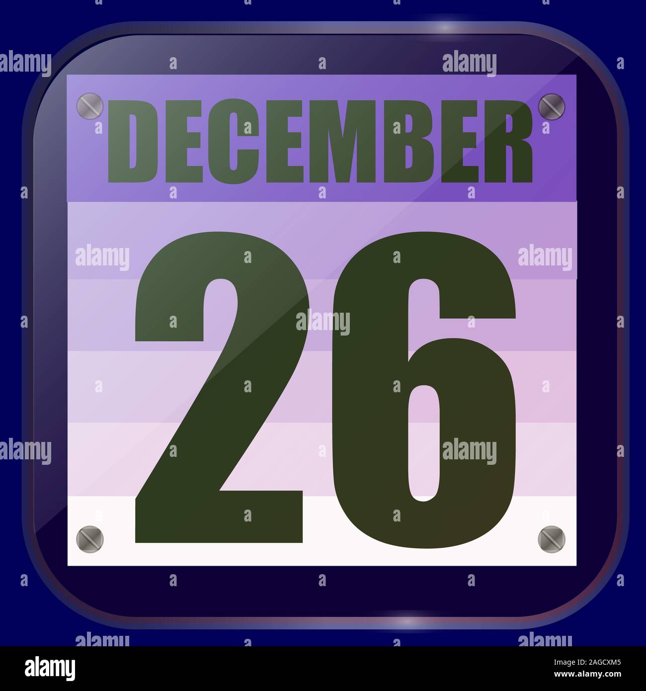 December 26 icon. For planning important day. Banner for holidays and ...