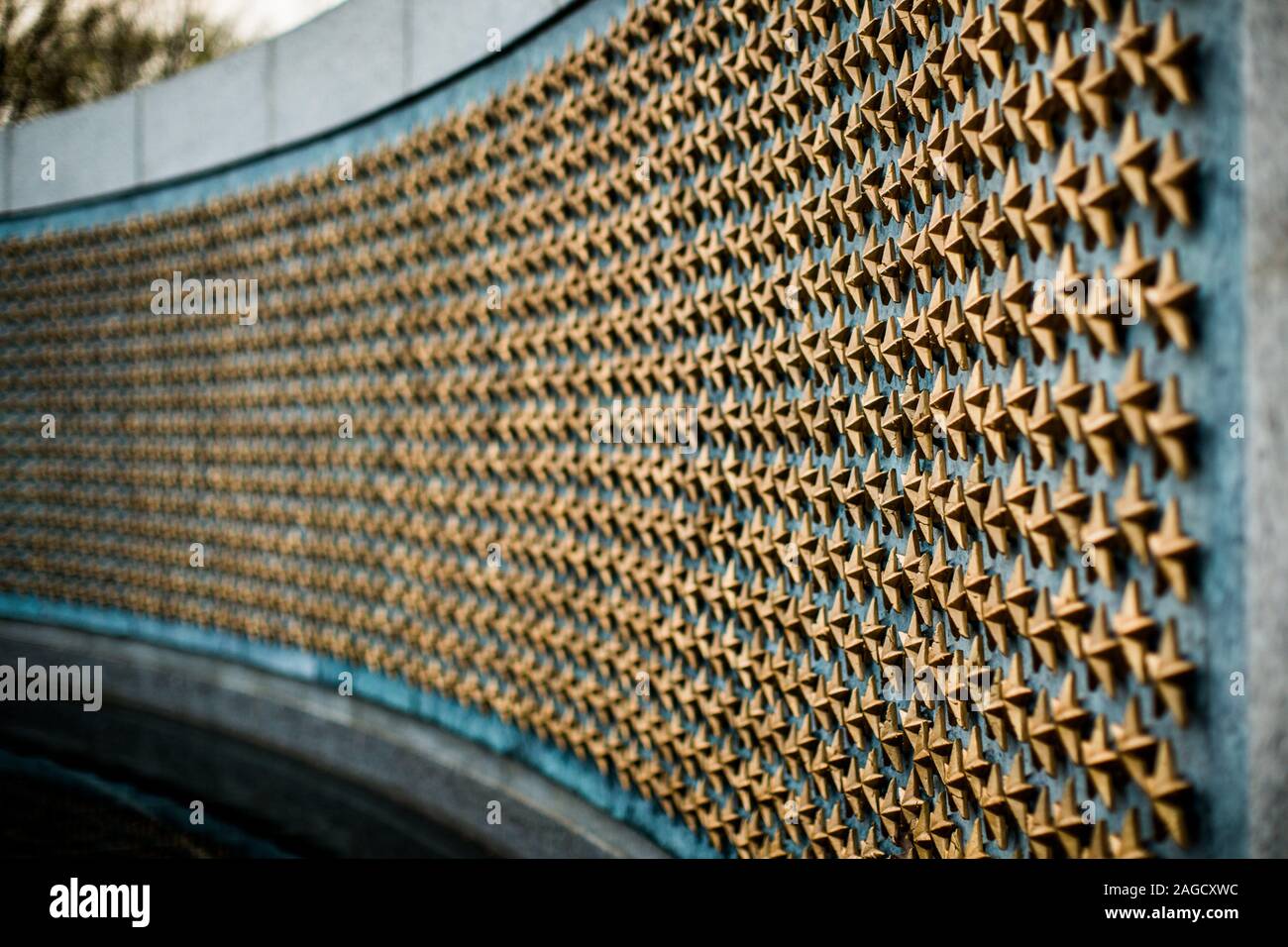 Cool background of a blue wall with a lot of golden star figures Stock ...