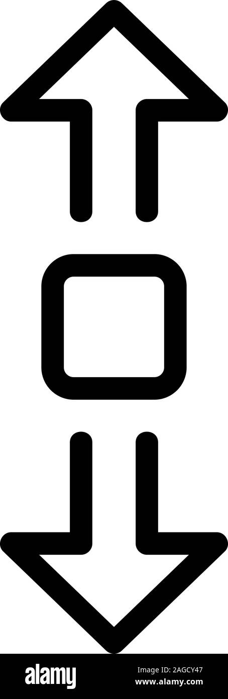 Scroll the screen icon vector. Isolated contour symbol illustration ...