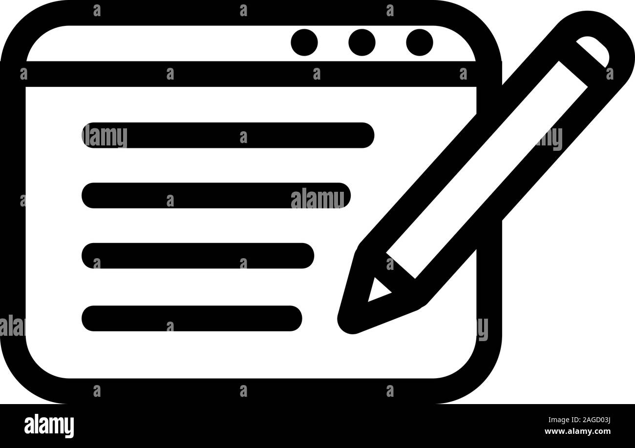 write a review of the vector icon. Isolated contour symbol illustration ...