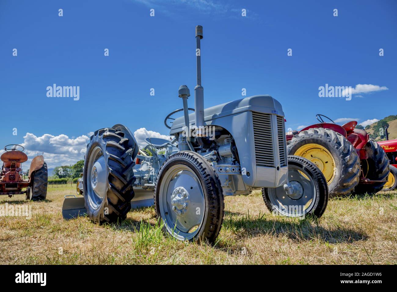 OTAKI, NEW ZEALAND - Feb 09, 2019: Some agricultural trucks on a farm ...
