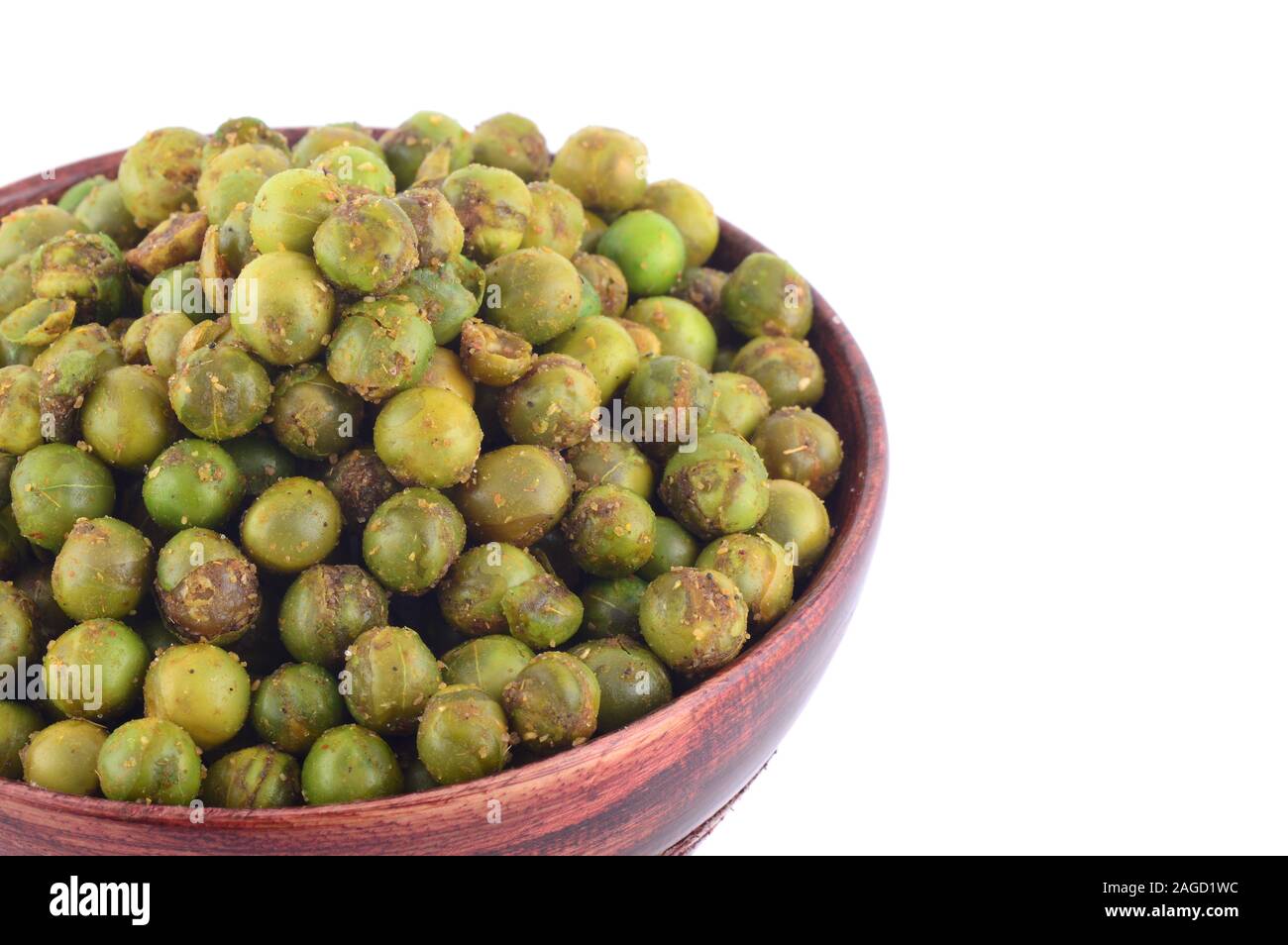 Spiced fried green peas {chatpata matar} Indian snack. Dried salted ...