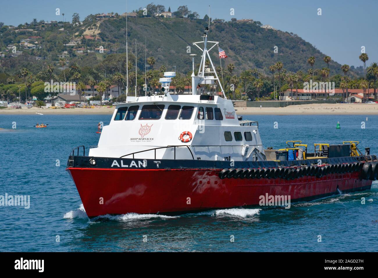 A 100 ft triple diesel screw aluminum crew boat, the "Alan T", a Ship ...