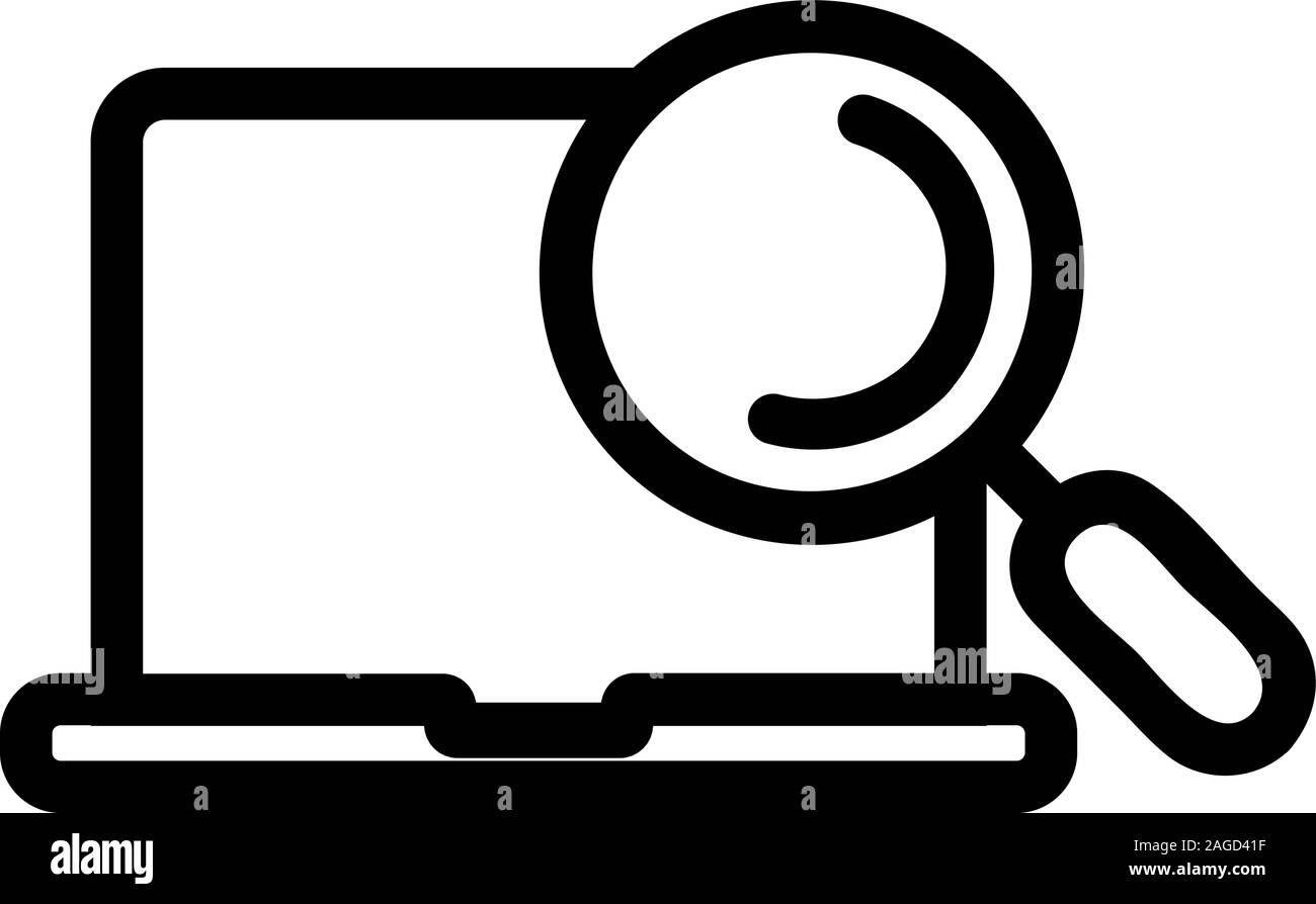 Search for information icon vector. Isolated contour symbol ...