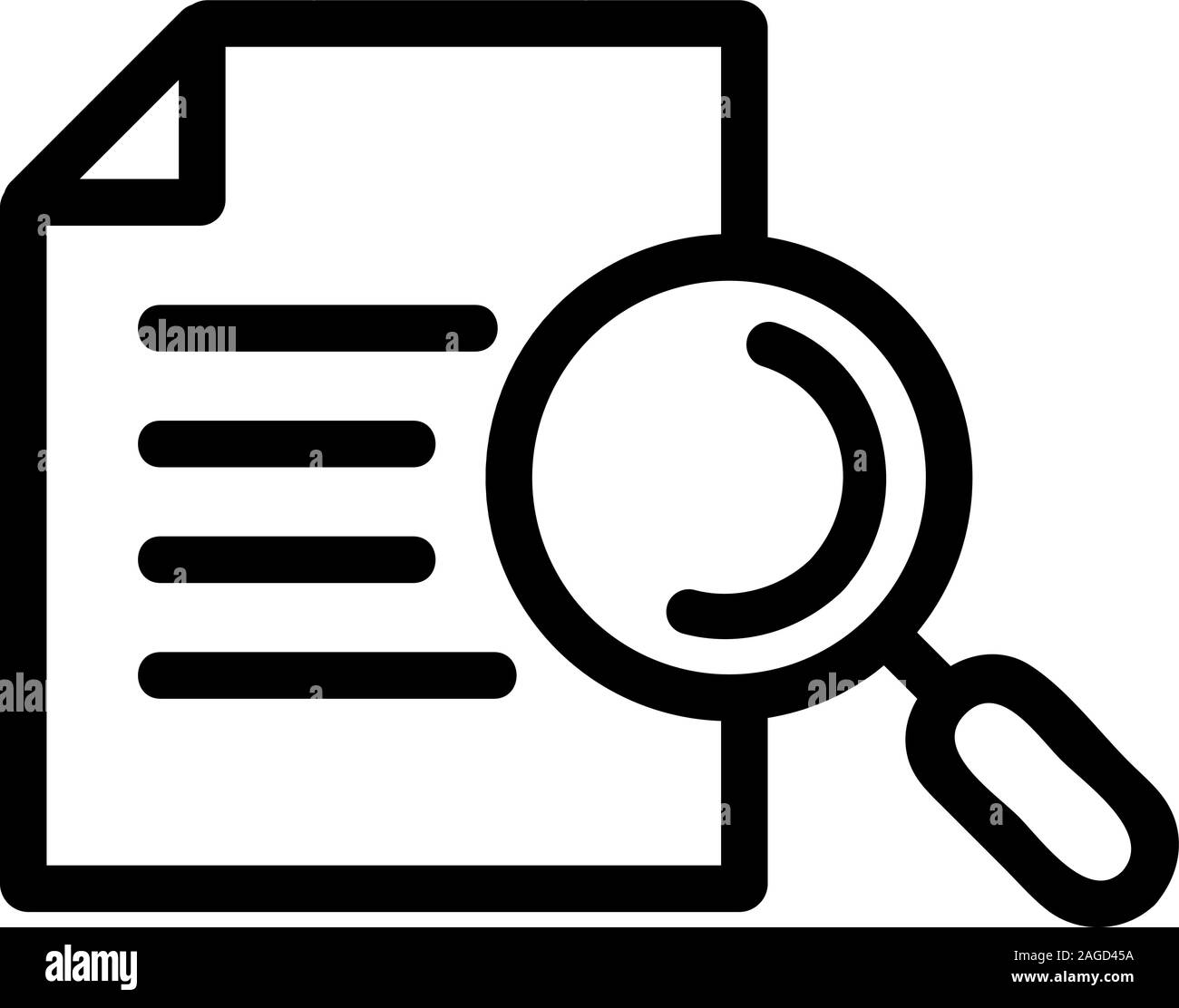Search for information icon vector. Isolated contour symbol ...
