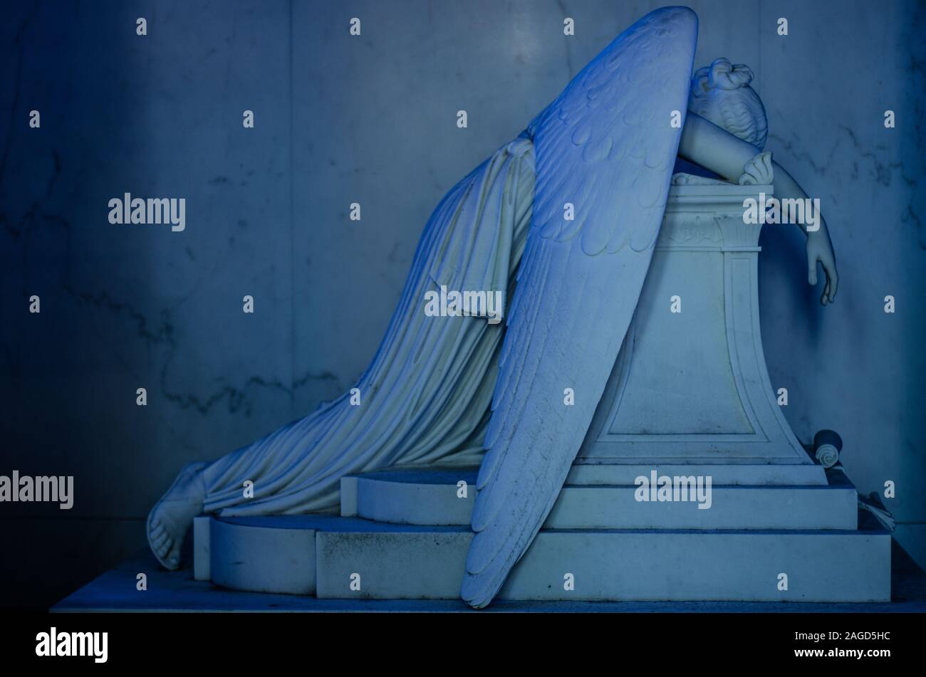 Mesmerizing historic work of art portraying a crying angle Stock Photo ...