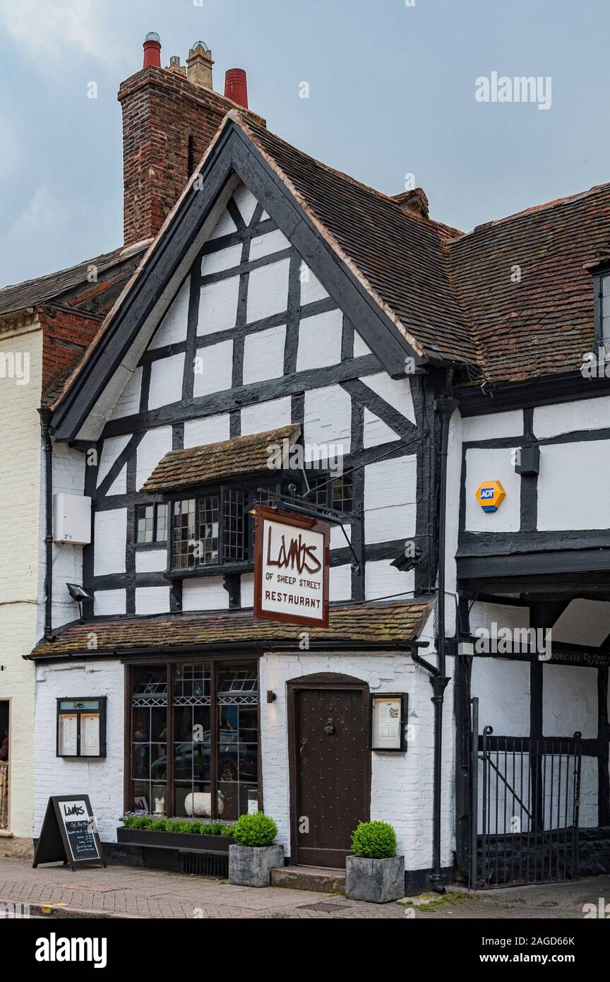 City Center shop in Tudor style in the medieval market town Stratford ...