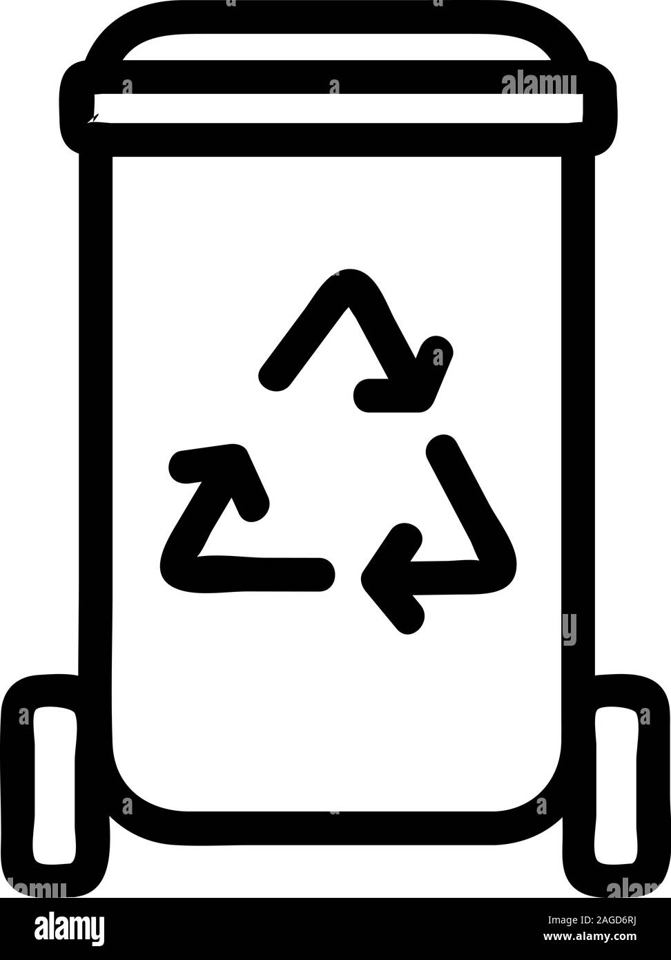 Organic recycling of the waste icon vector. Isolated contour symbol ...