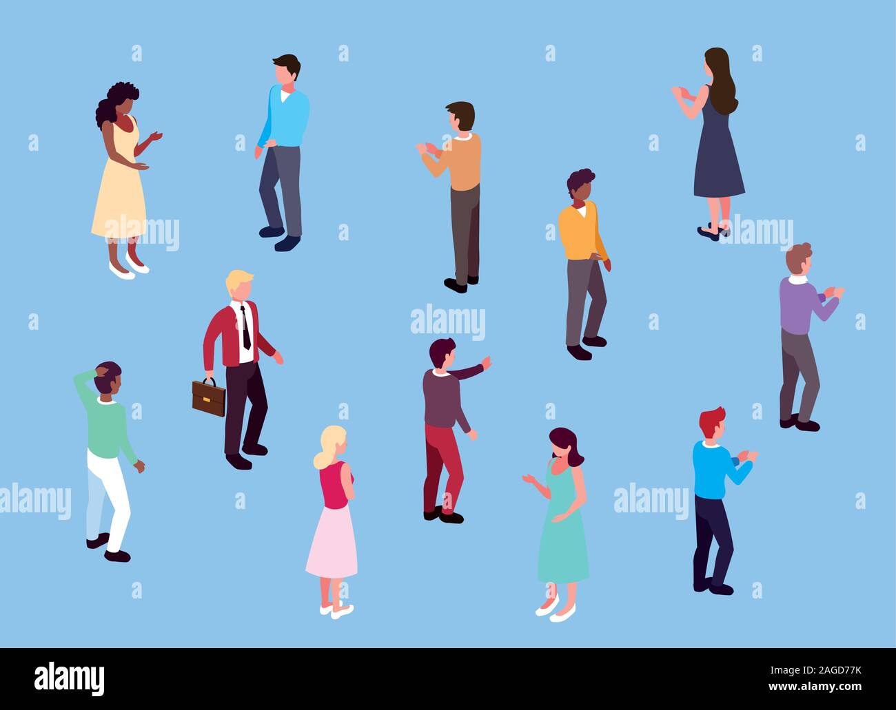 group of people business standing with different poses vector ...