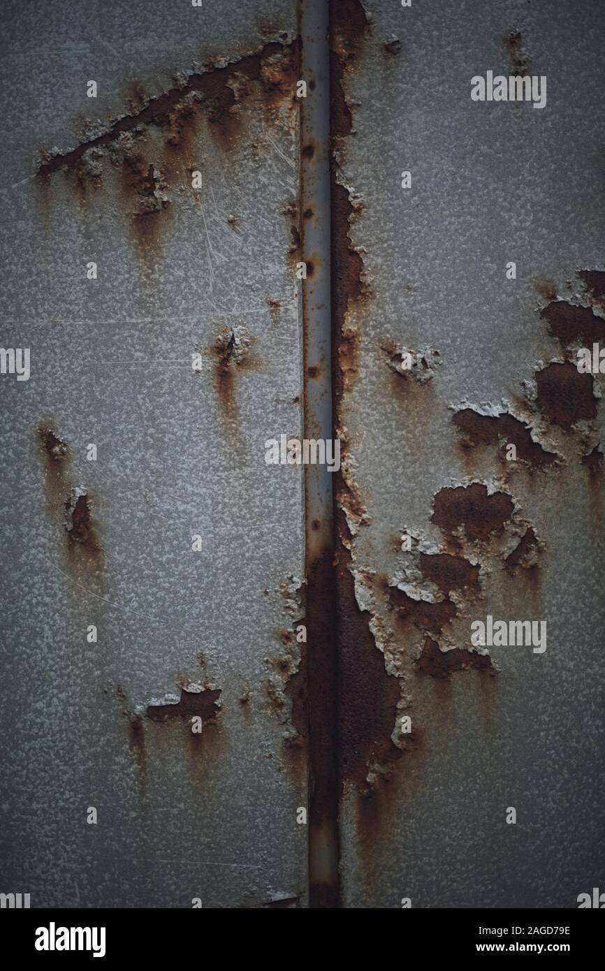Closeup look of a rusty grey iron wall - a cool picture for wallpapers ...