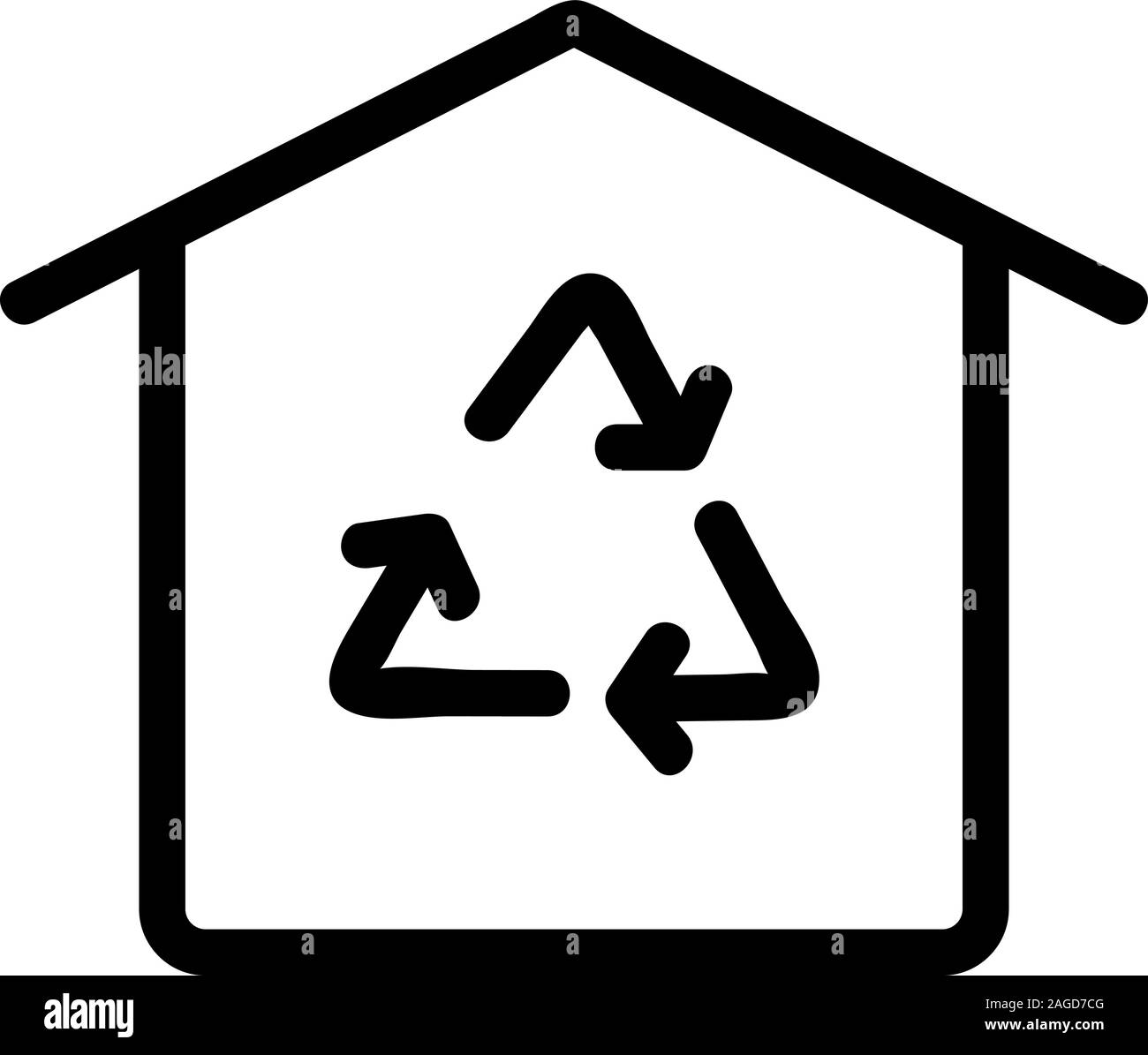 Organic recycling of the waste icon vector. Isolated contour symbol ...