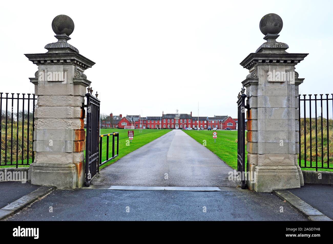 The gated front drive to Arnold King Edward private school,Lytham St ...