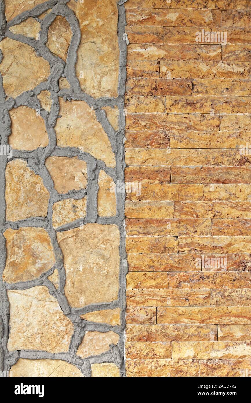 Decorative marble tiles on exterior wall facade Stock Photo - Alamy