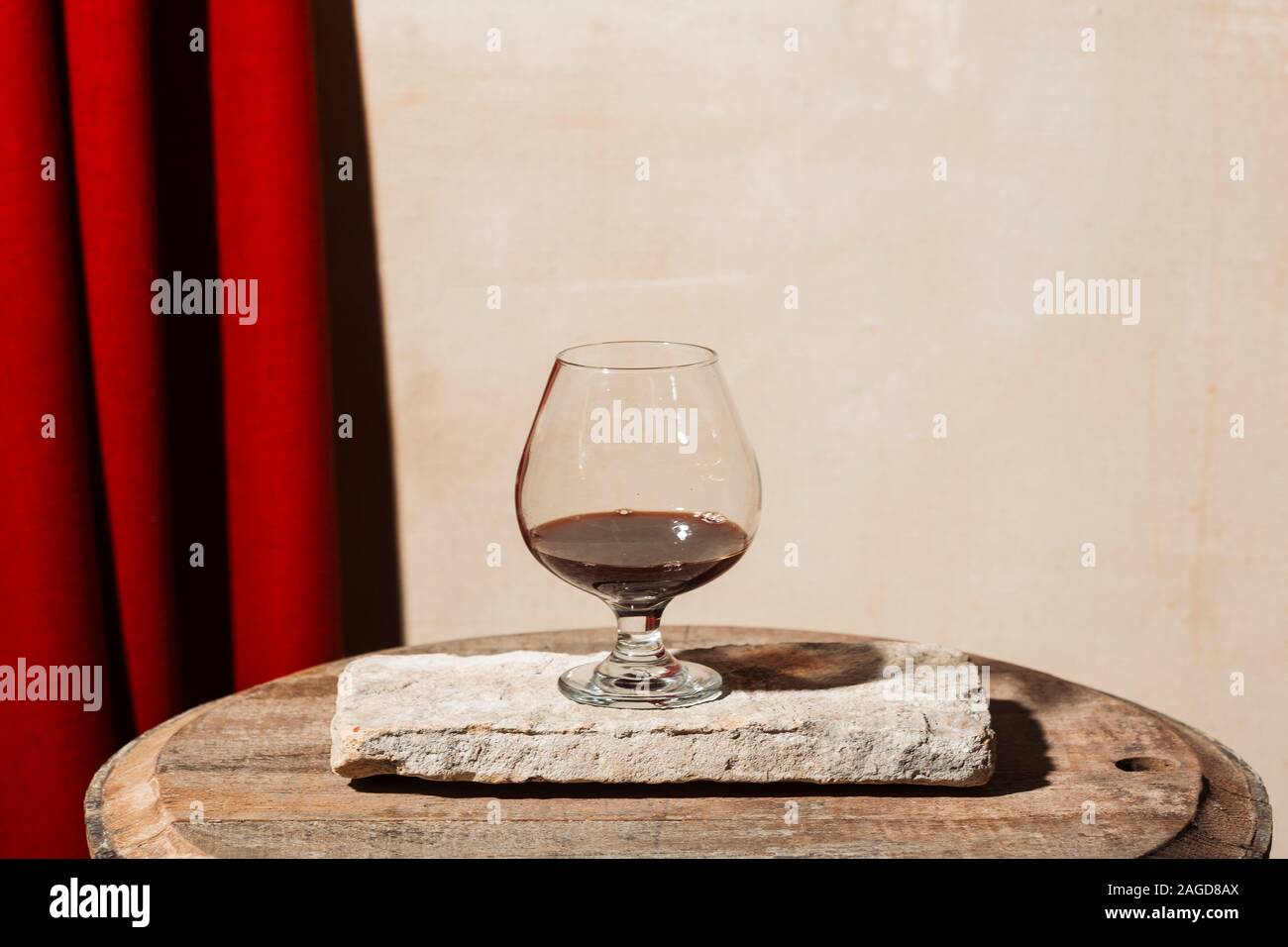 Porto Ruby, a fortified wine, in tulip glass Stock Photo - Alamy