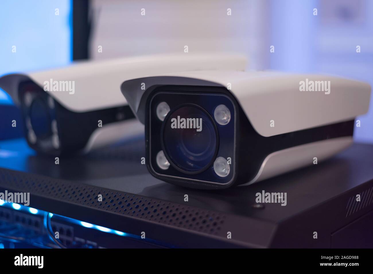 Security CCTV camera or surveillance system in office building ...