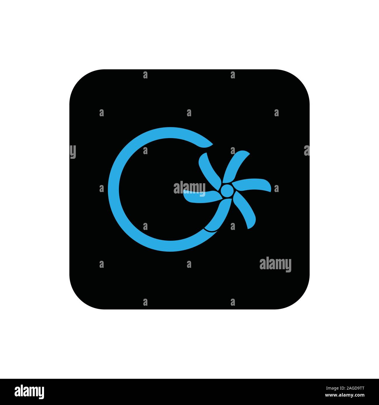 Cross green wind turbine Stock Vector Images - Alamy