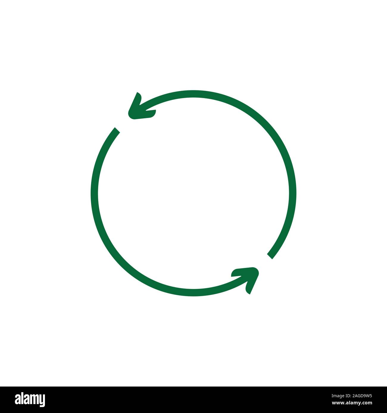 circle rotation two arrows logo vector Stock Vector Image & Art - Alamy