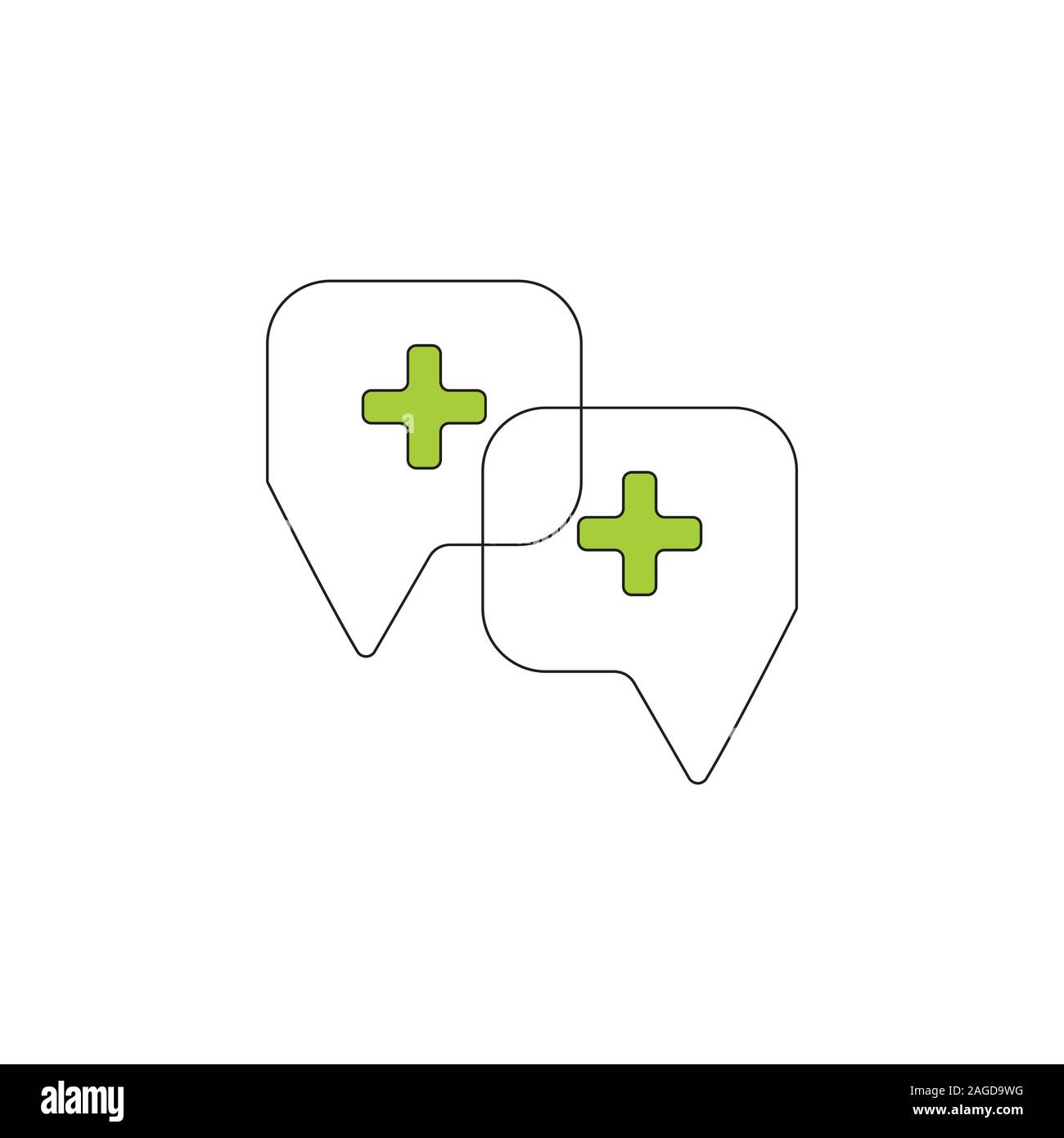 plus medical talk communication symbol vector Stock Vector Image & Art ...