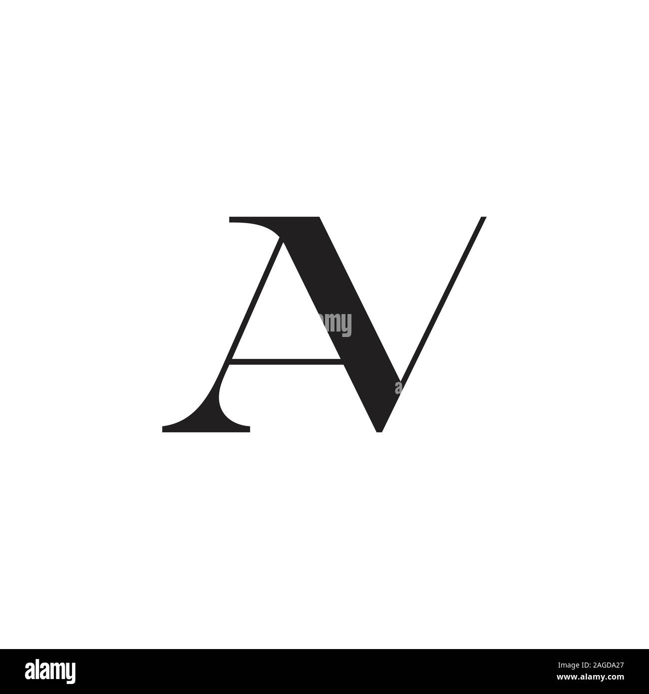 Av minimal logo design Cut Out Stock Images & Pictures - Alamy