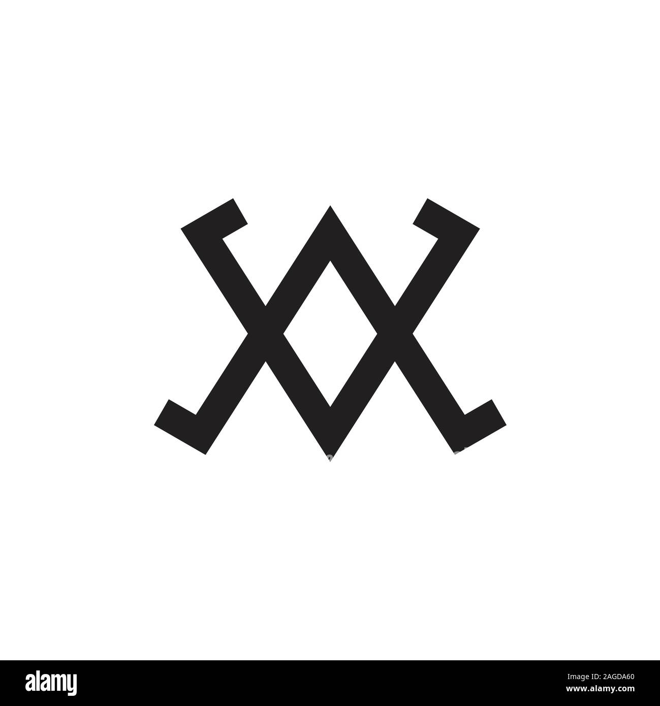 linked arrow x simple geometric logo vector Stock Vector Image & Art ...