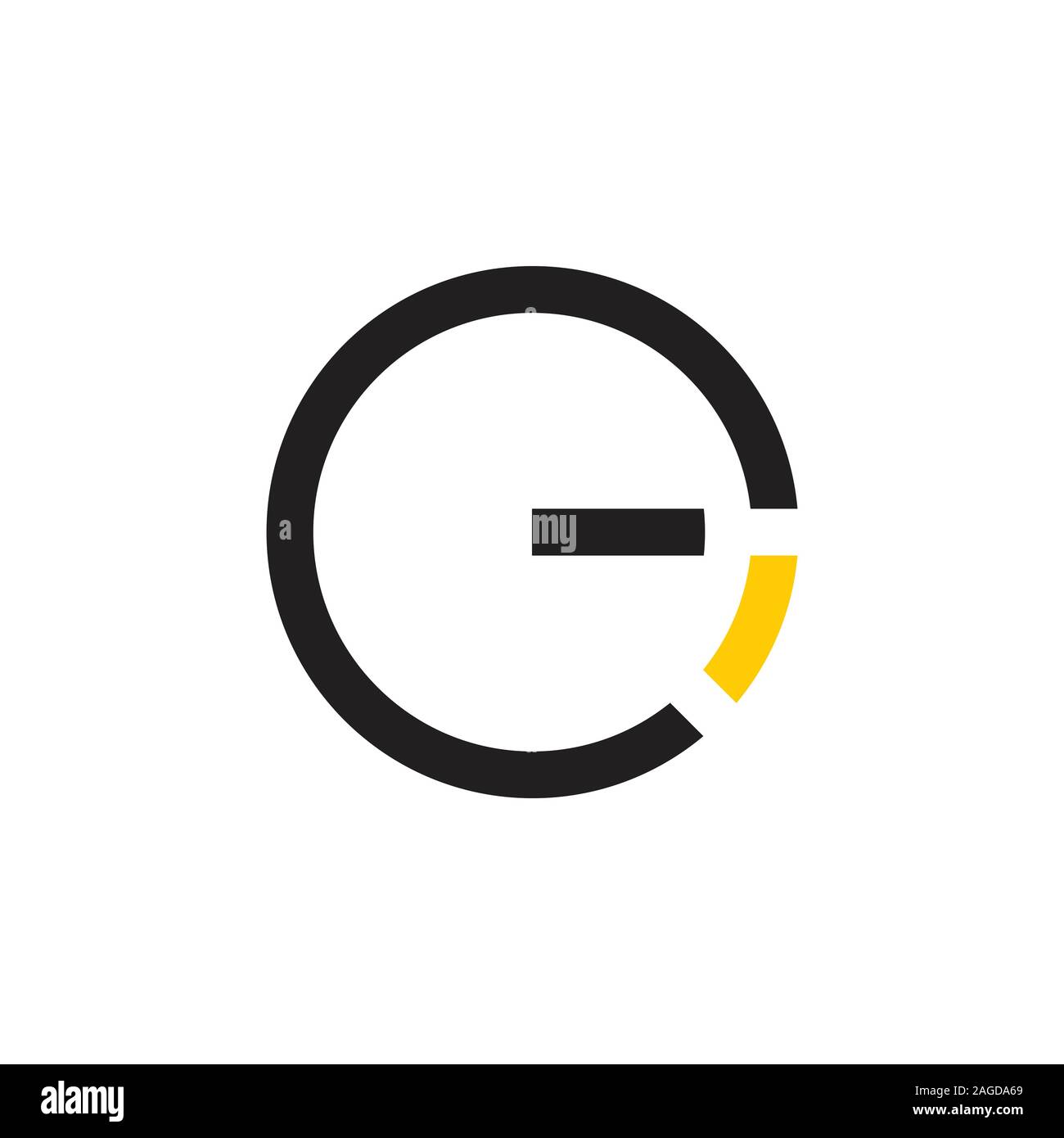 letter cg simple geometric circle logo vector Stock Vector Image & Art ...