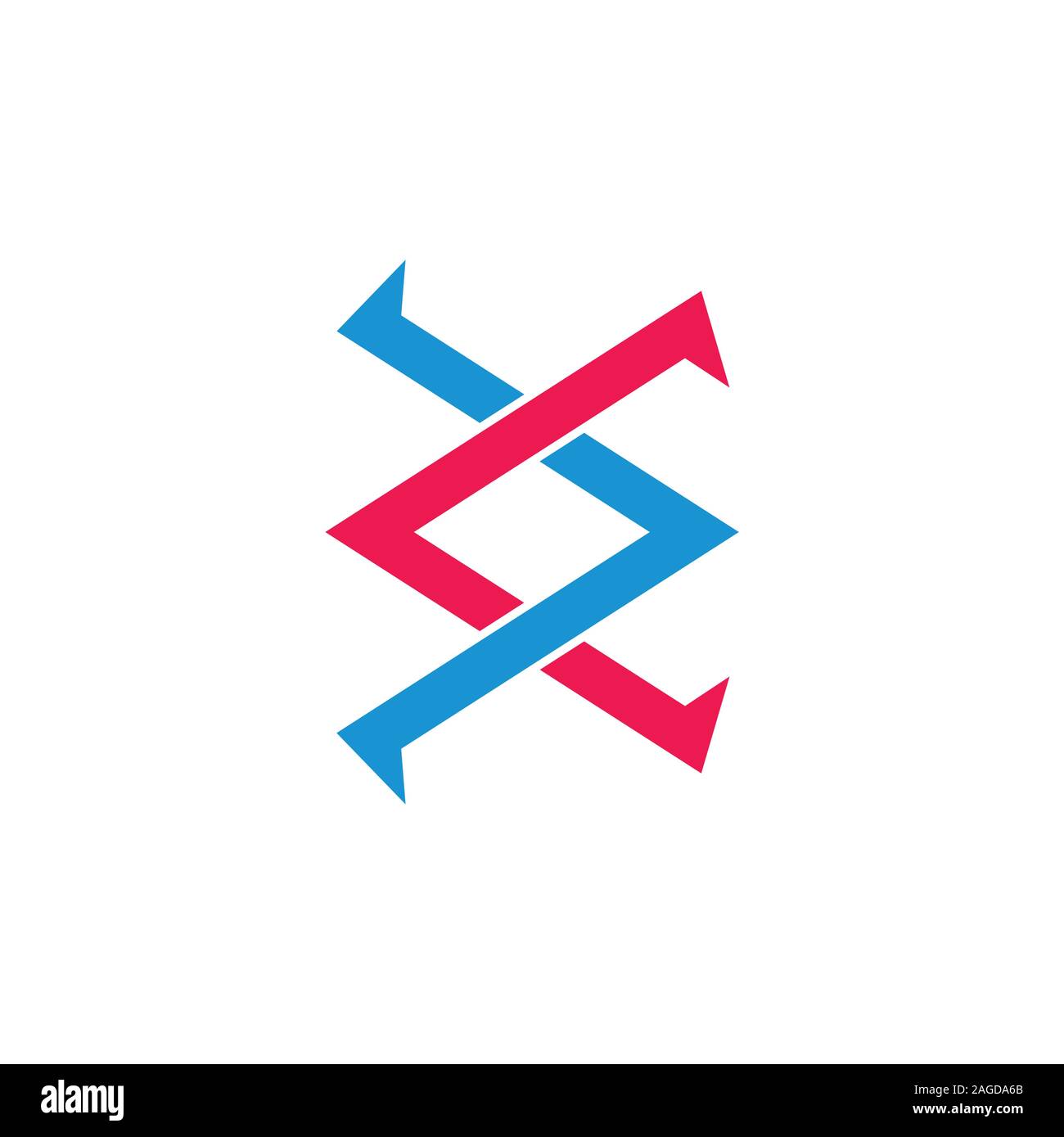 linked arrow x simple geometric logo vector Stock Vector Image & Art ...