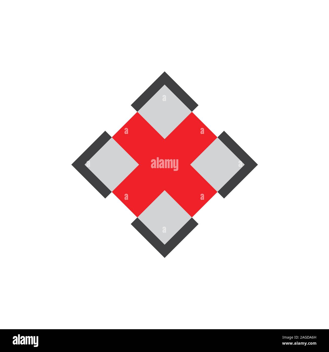 Circle cross square Stock Vector Images - Alamy