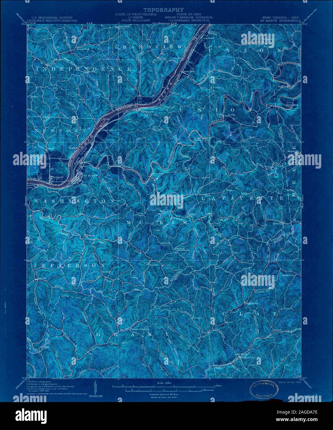 Map of st marys ohio hi-res stock photography and images - Alamy