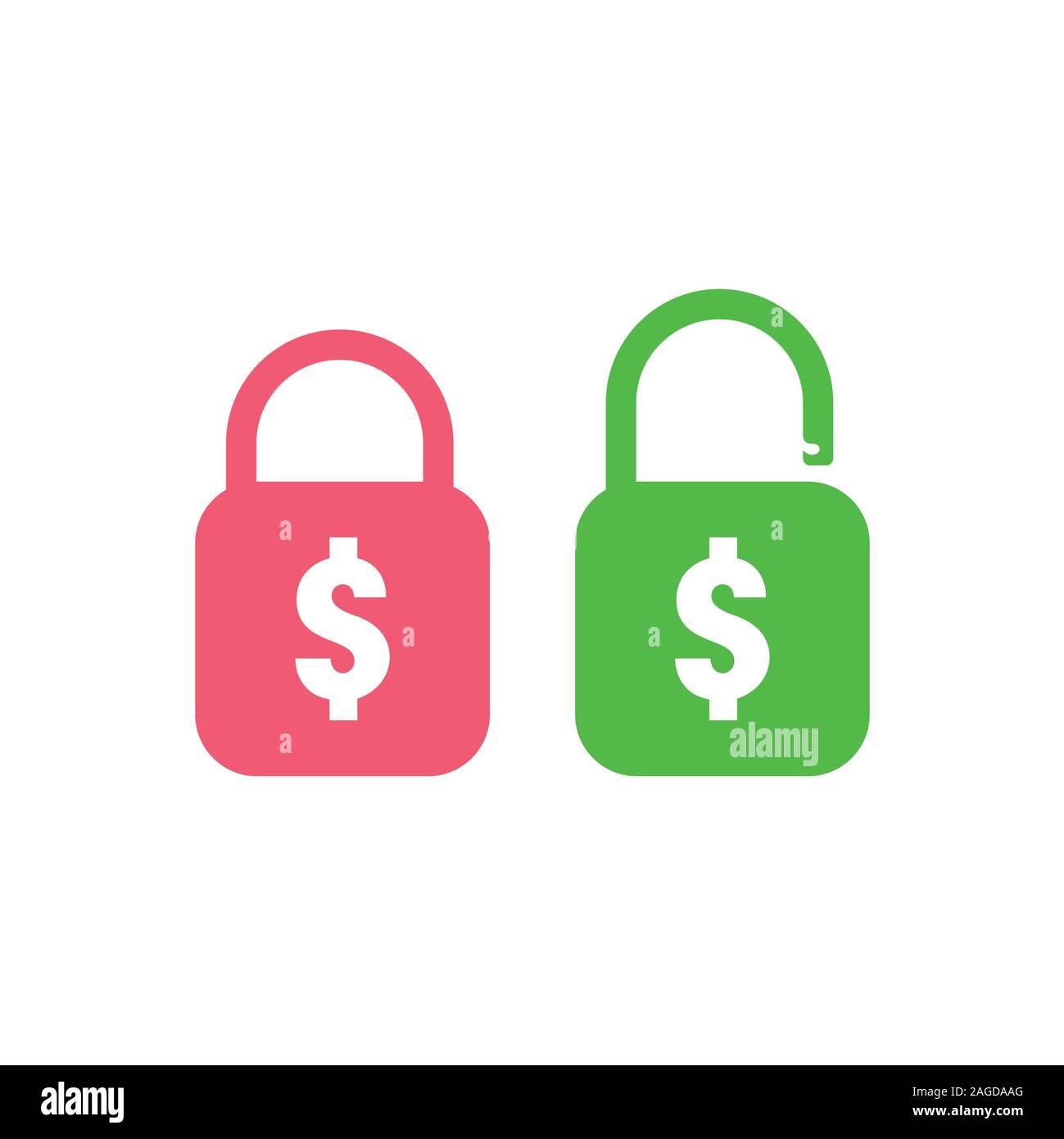 money lock unlock symbol vector Stock Vector Image & Art - Alamy