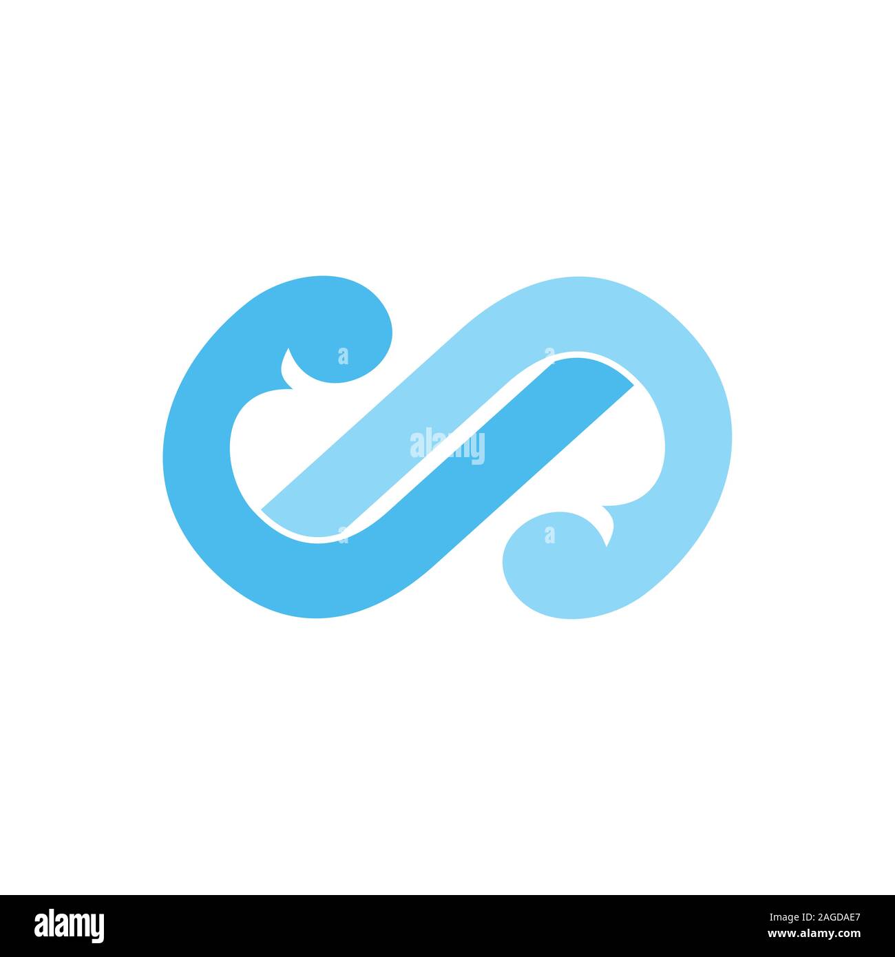 linked wavy shape logo vector Stock Vector Image & Art - Alamy
