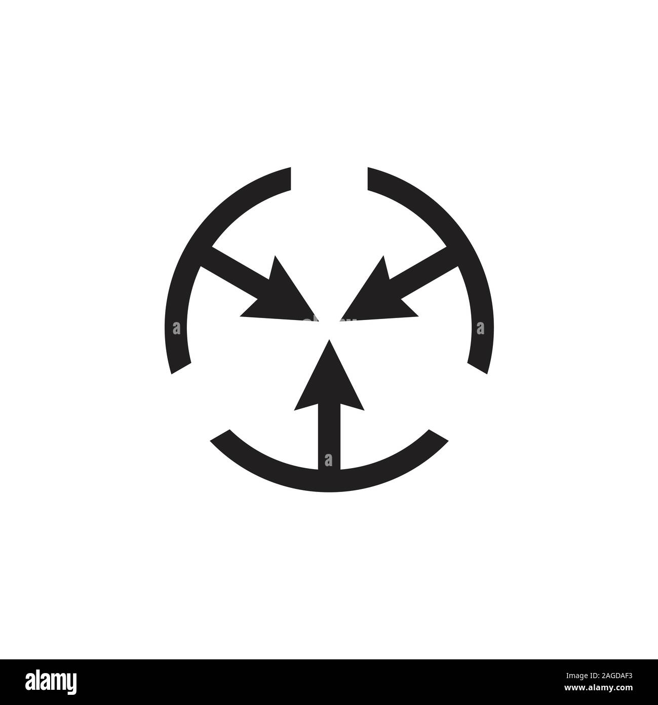 center arrow geometric linear logo vector Stock Vector Image & Art - Alamy