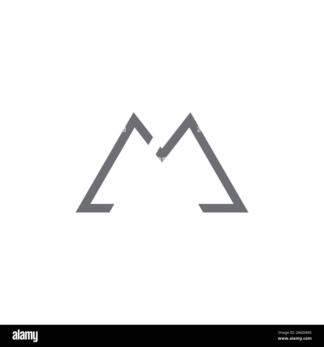 letter m geometric line logo vector Stock Vector Image & Art - Alamy