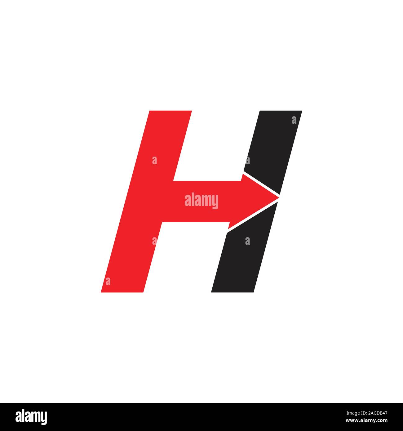 letter h simple geometric arrow logo vector Stock Vector Image & Art ...