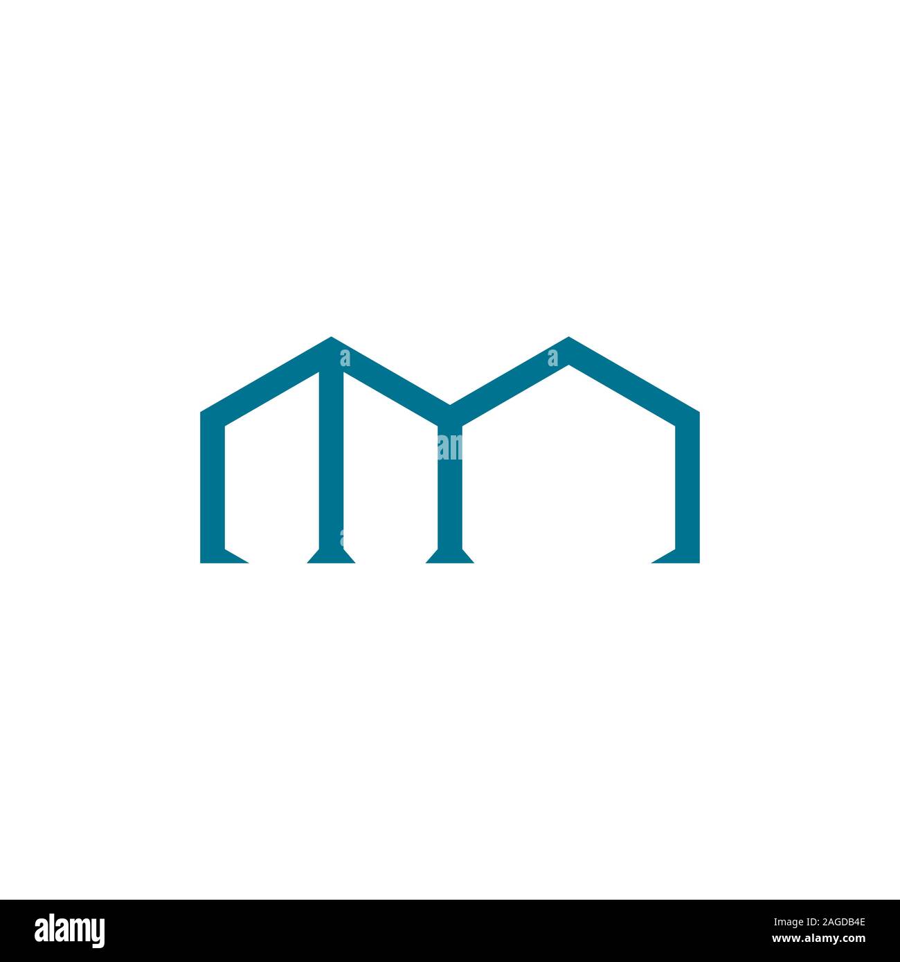 letter mn home shape simple logo vector Stock Vector Image & Art - Alamy
