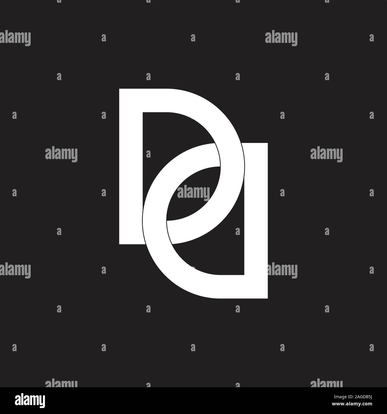 letter dd linked monogram overlapping logo vector Stock Vector Image ...