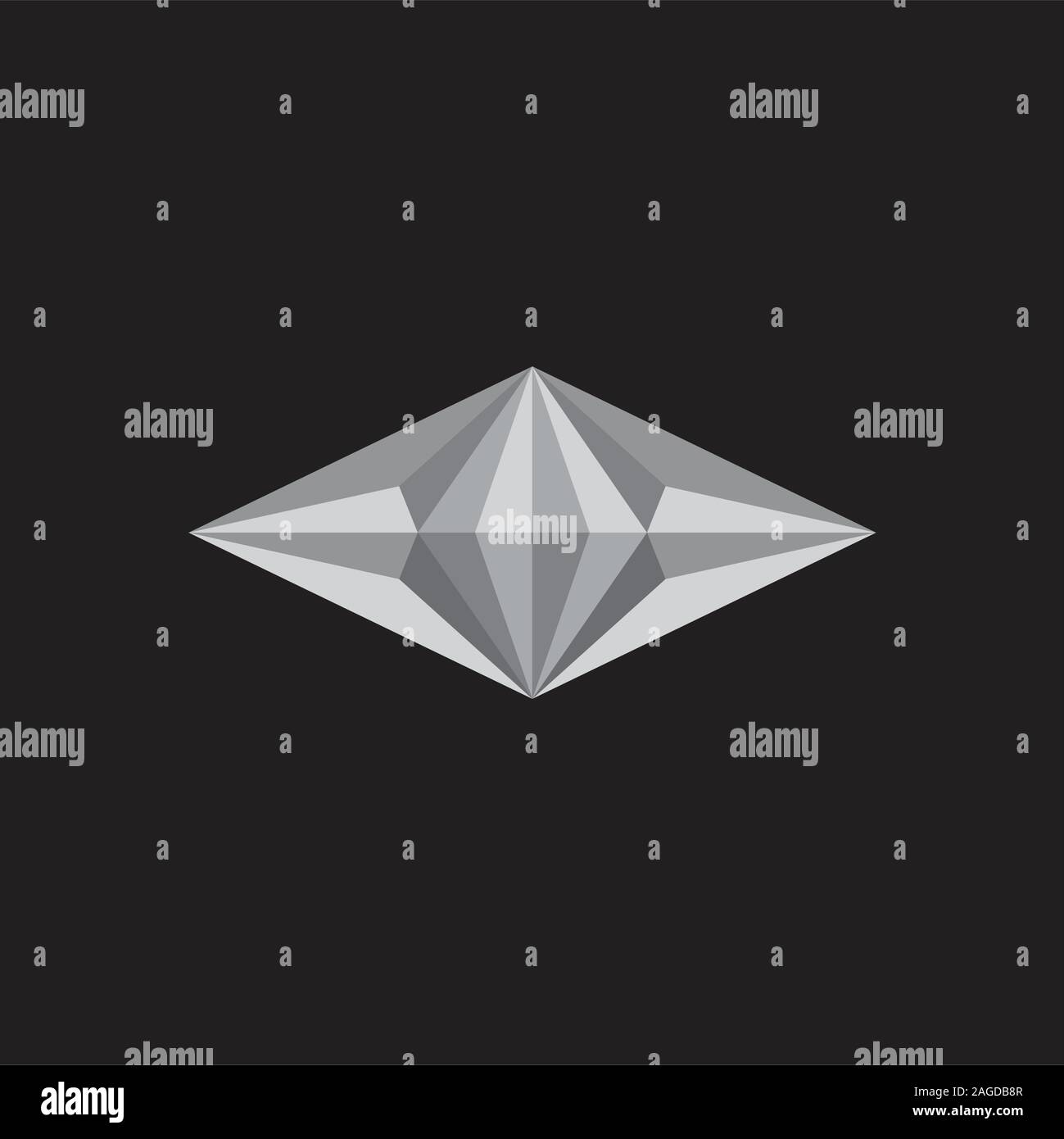 Diamond 3d polygonal symbol Stock Vector Images - Alamy