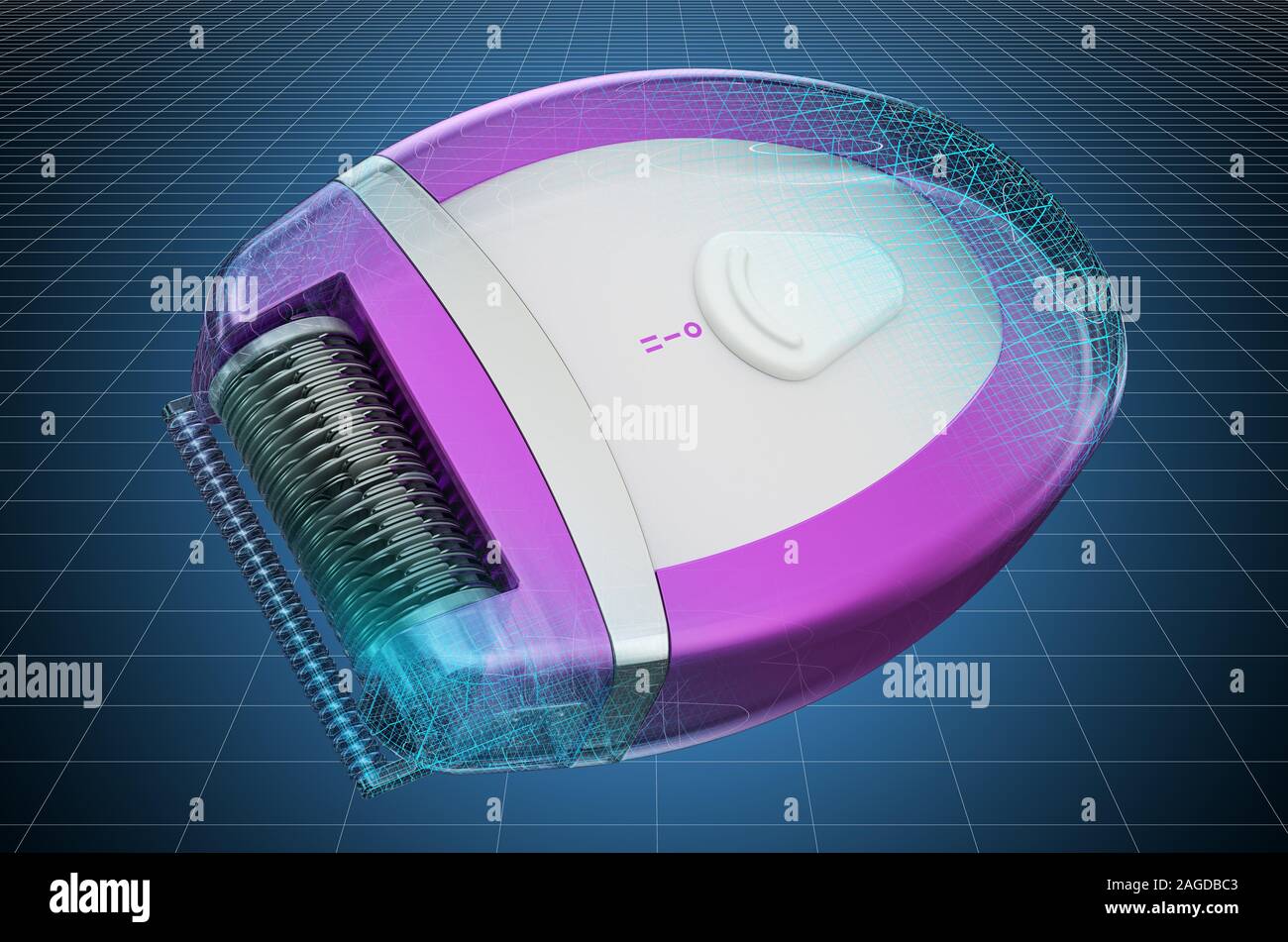 Visualization 3d cad model of epilator, 3D rendering Stock Photo - Alamy