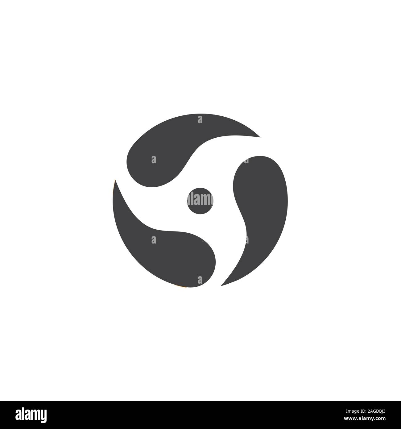 triangle curves flow rotate circle logo Stock Vector Image & Art - Alamy